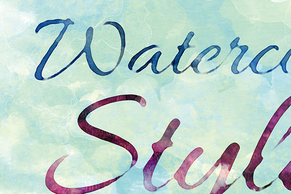 Watercolor Text and Logo Effects Vol.5 PSD Template | Hyperpix