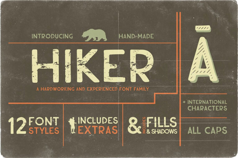 85+ Best Camping and Hiking Fonts (FREE / Premium) 2024 | Hyperpix