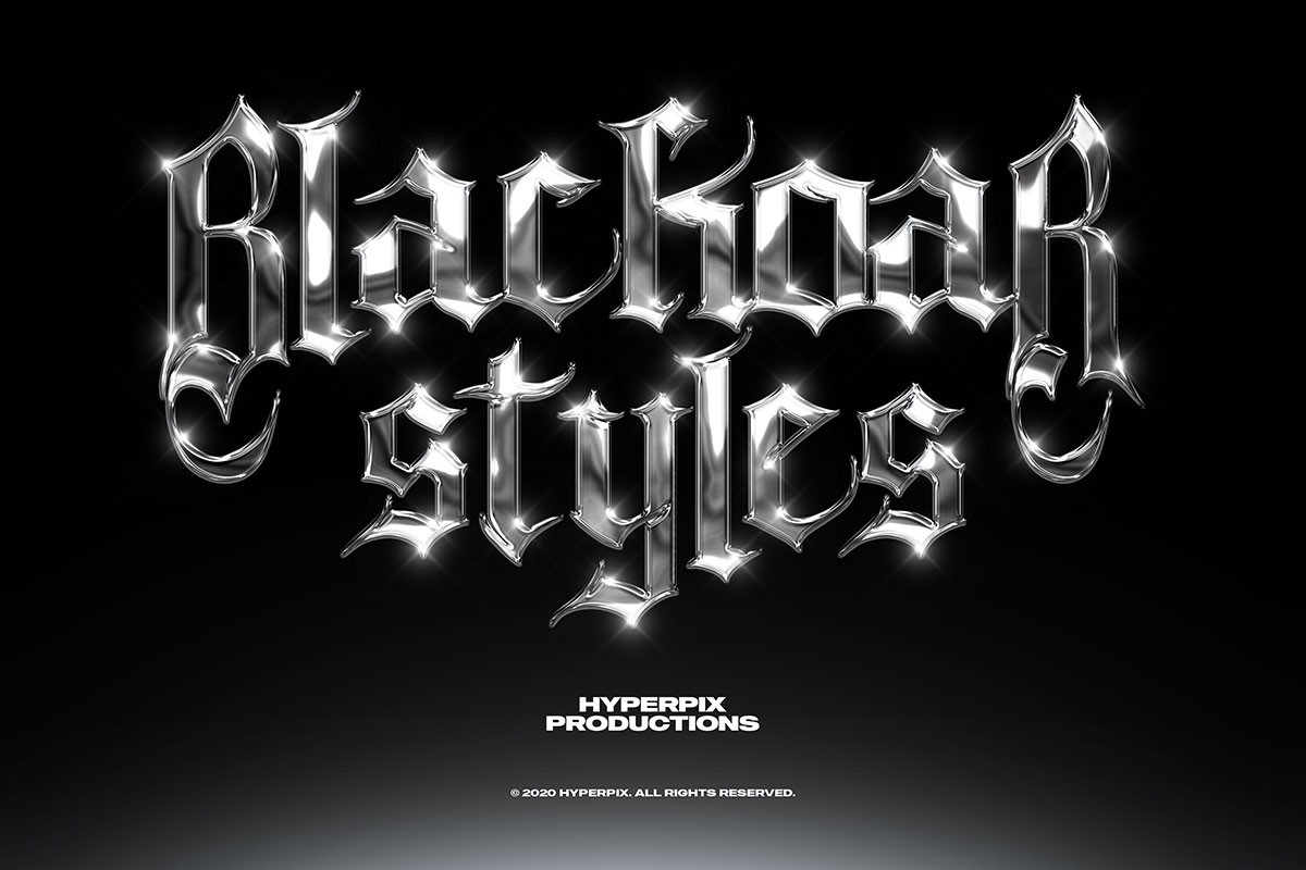Metallic Chrome Text Effect Vol 3 Download PSD Hyperpix