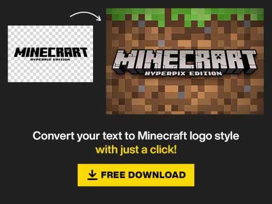 Minecraft Font FREE Download + (PSD Style) | Hyperpix