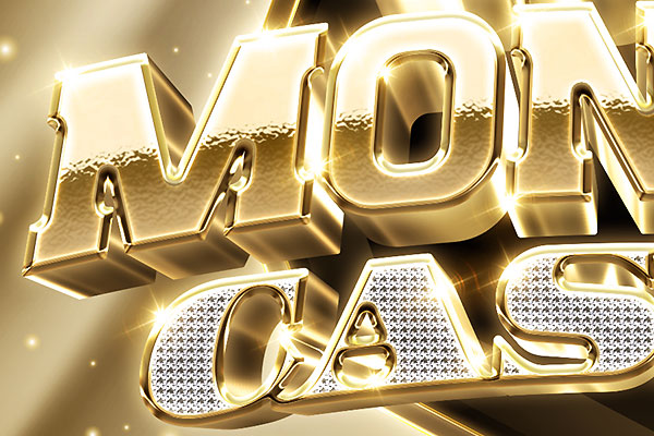 Casino / Nightclub Gold Bling Bling Logo and Text Effect | Hyperpix