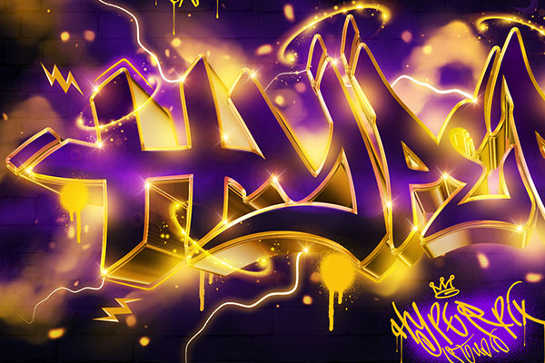Graffiti Text Effect Vol.6 PSD Text Style | Hyperpix