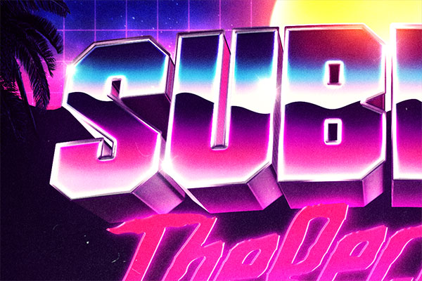 Vaporwave Text and Logo Effect Vol.3 PSD Template | Hyperpix