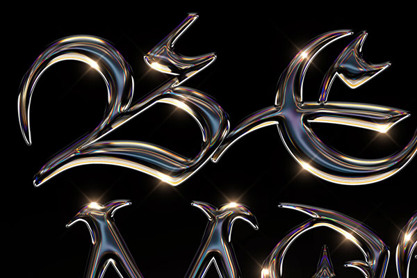 Chrome Text Effect Vol.15 PSD Text Style | Hyperpix