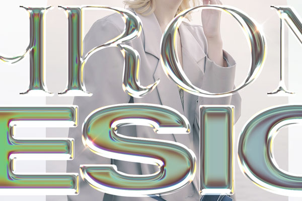 Chrome Text Effect Vol.17 PSD Text Style | Hyperpix