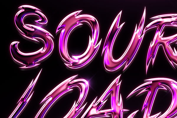 Chrome Text Effect Vol.21 PSD Text Style | Hyperpix