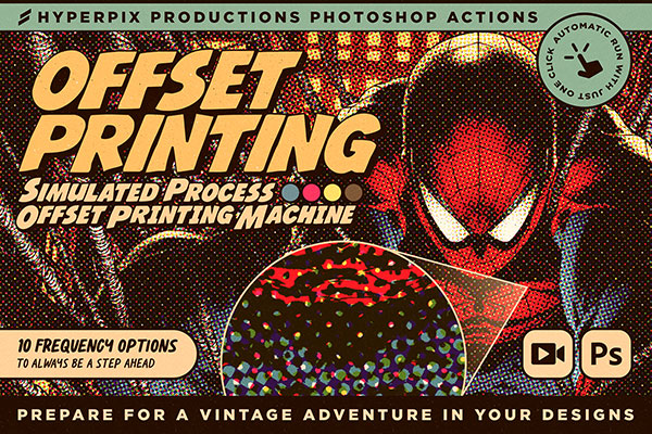 Offset Printing Simulator Photoshop Action | Hyperpix