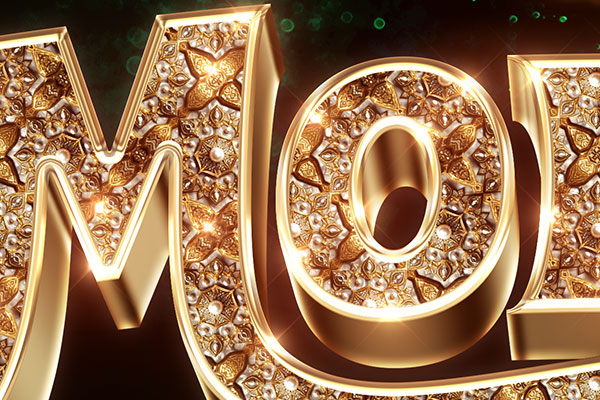 Ornamental Gold Text Effect / Logo Mockup Vol 2 | Hyperpix