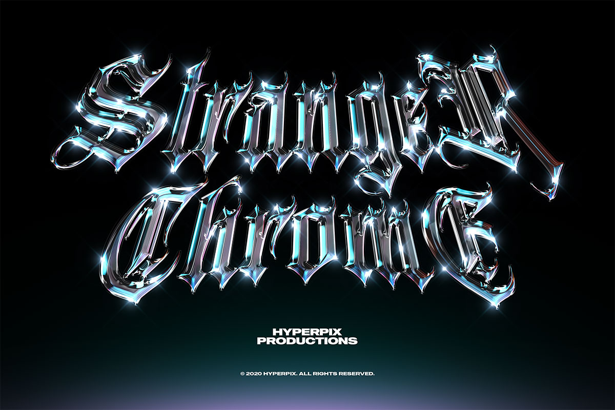 Metallic Chrome Text Effect Vol 5 Download PSD Hyperpix